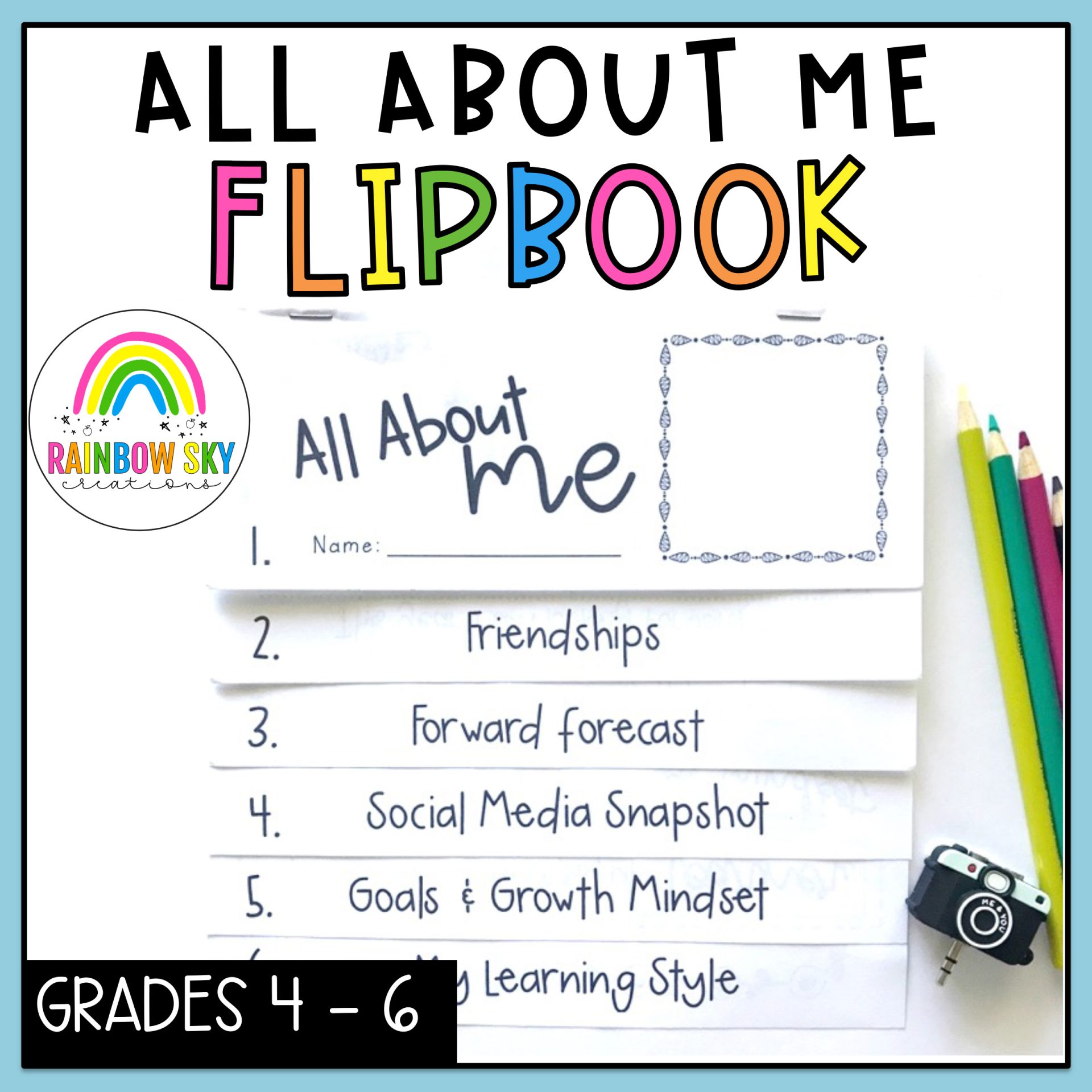All About Me Flipbook | Back To School | Years 4-6 [Printable ...