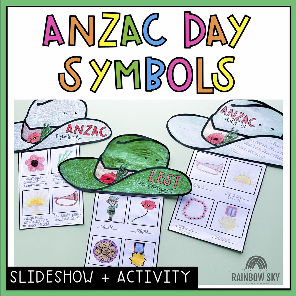 ANZAC Day Slideshow & Symbols | ANZAC Day Presentation – Rainbow Sky ...