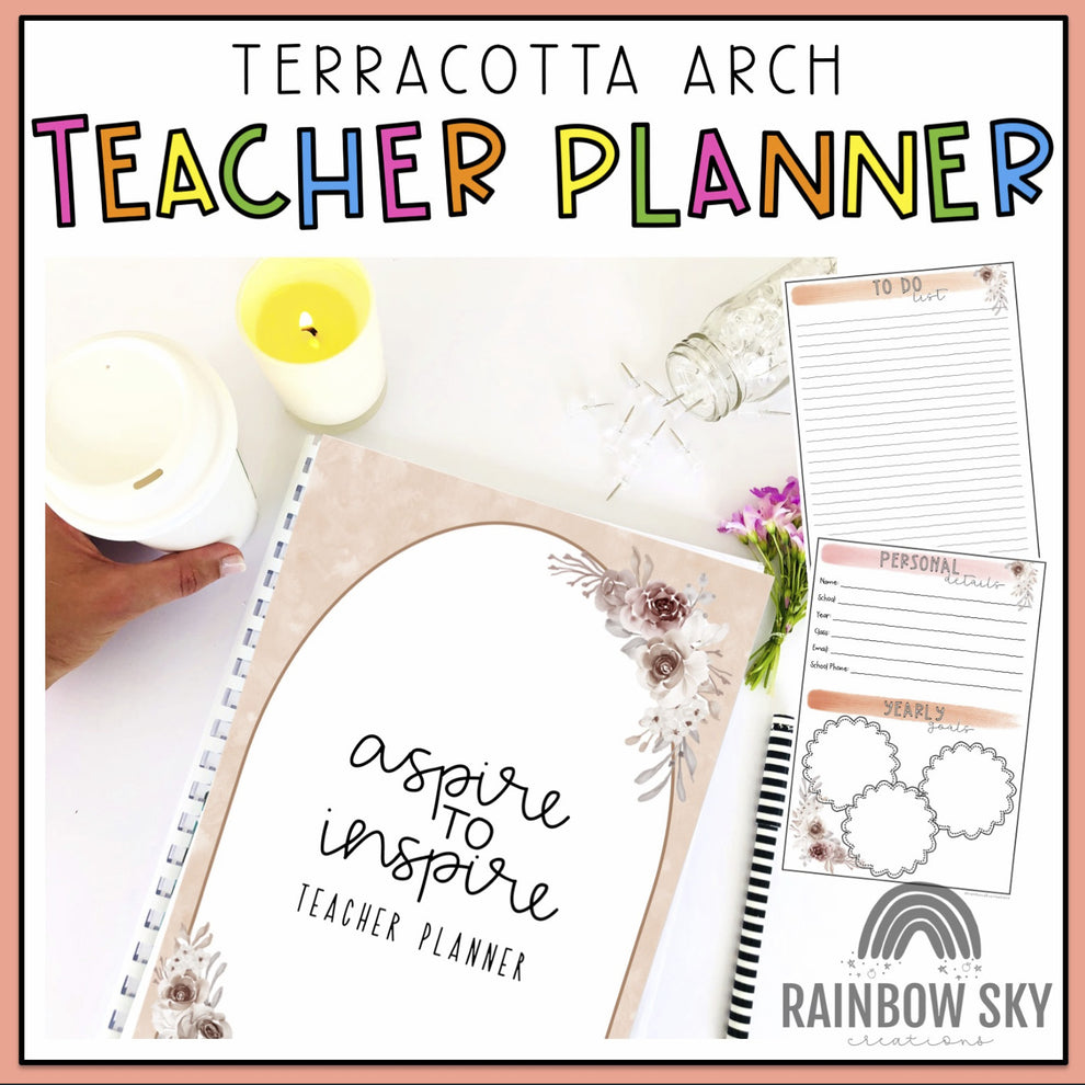Australian Teacher Planner - Annual Teacher Diary (Terracotta Arch The ...
