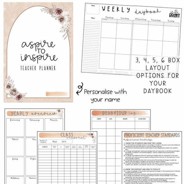 Australian Teacher Planner - Annual Teacher Diary (Terracotta Arch The ...