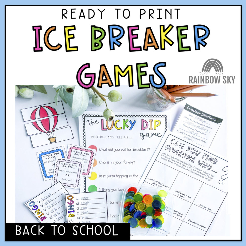 Back To School Ice Breaker Games – Rainbow Sky Creations AU