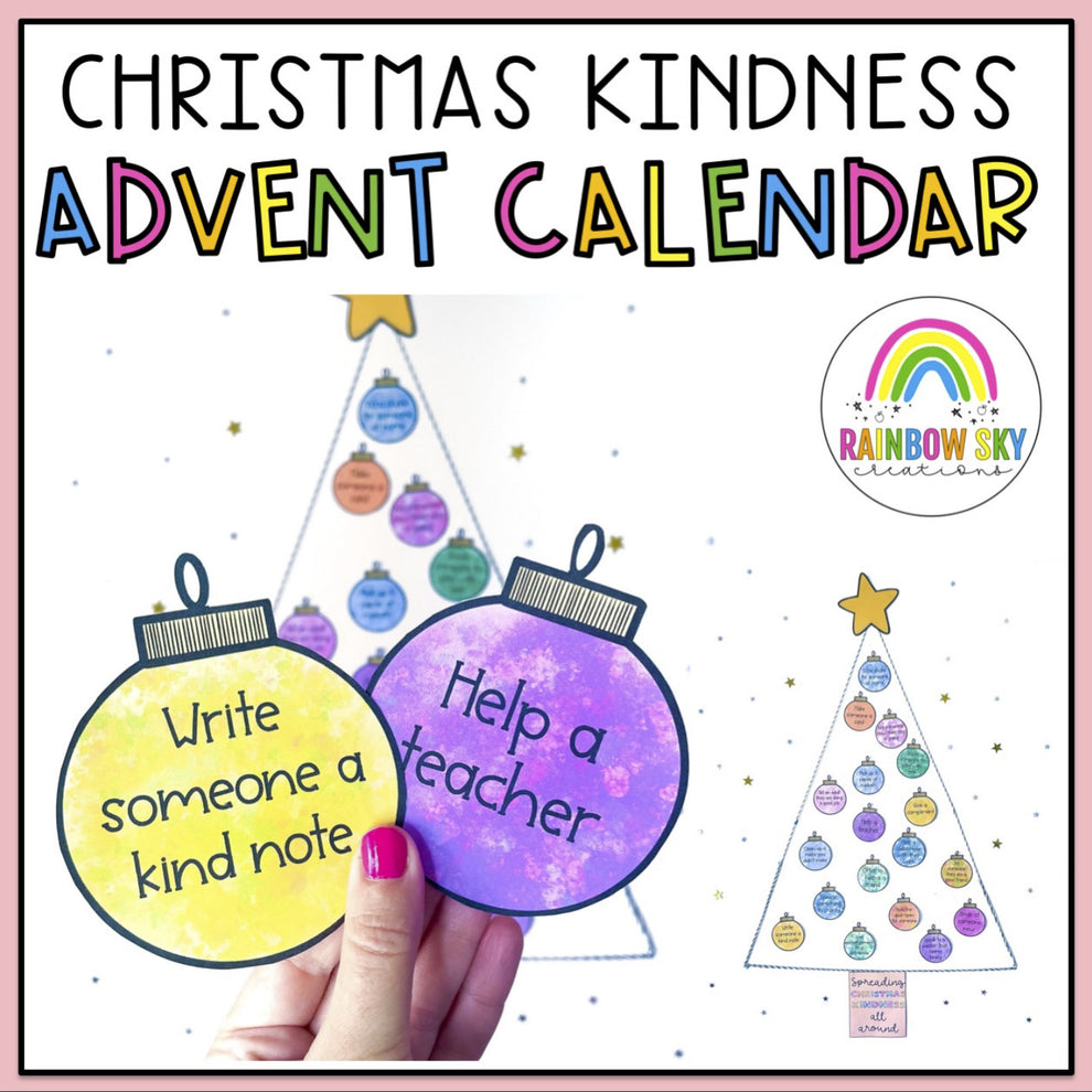 Christmas Kindness Advent Calendar - End Of Year Activity – Rainbow Sky ...