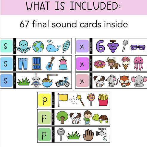 Final Sound Activity - End Sound Phonics Game – Rainbow Sky Creations AU