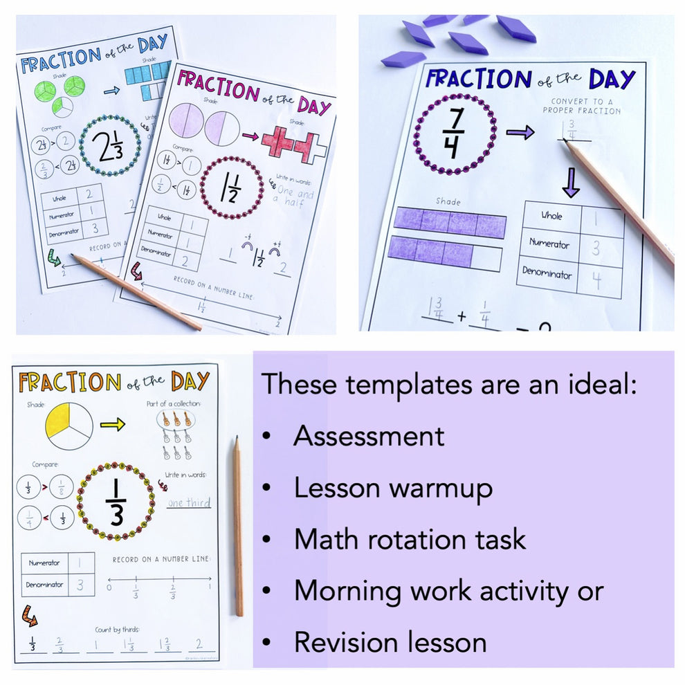 Fraction Of The Day - Common Fractions, Improper Fractions & Mixed Num ...