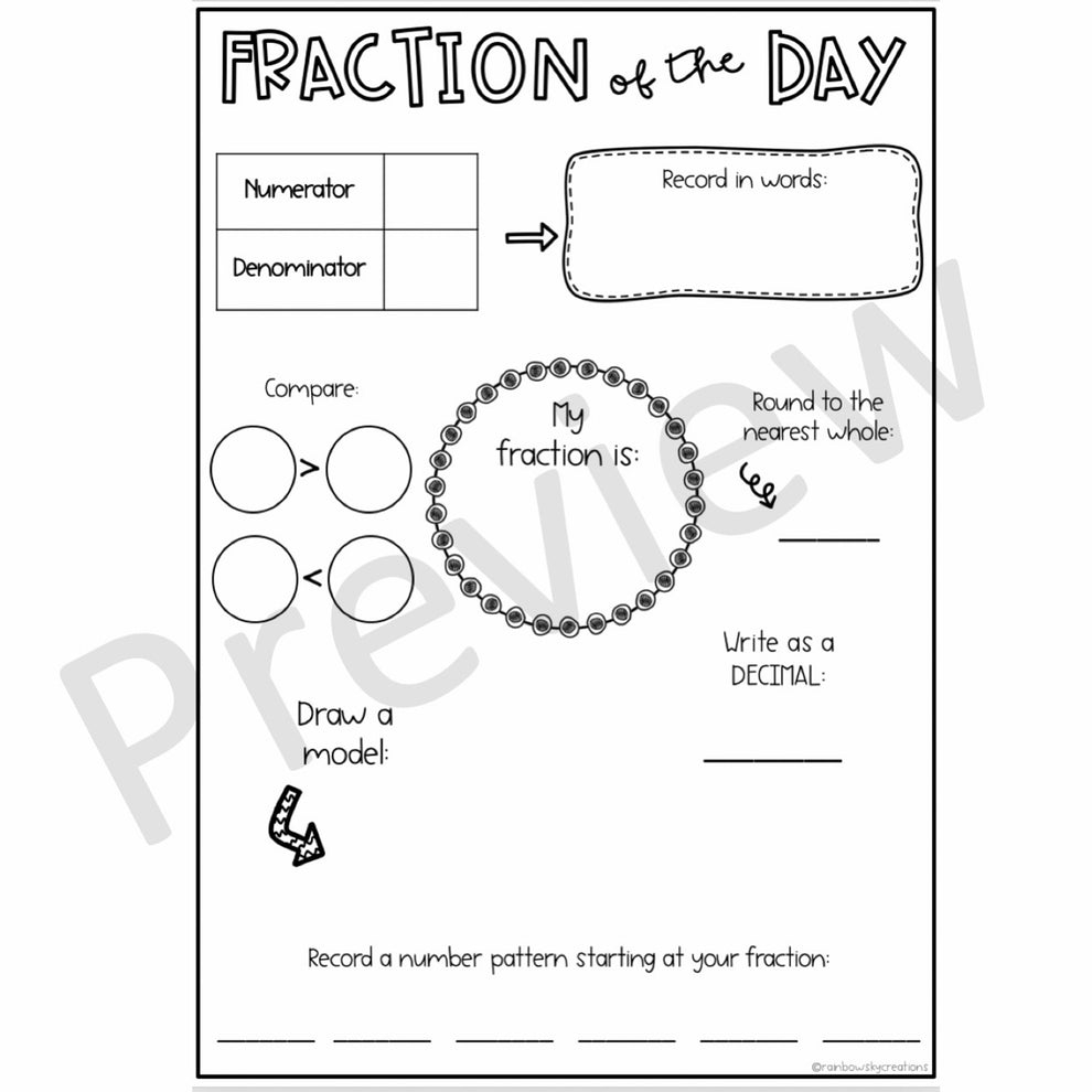 Fraction Of The Day - Common Fractions, Improper Fractions & Mixed Num ...