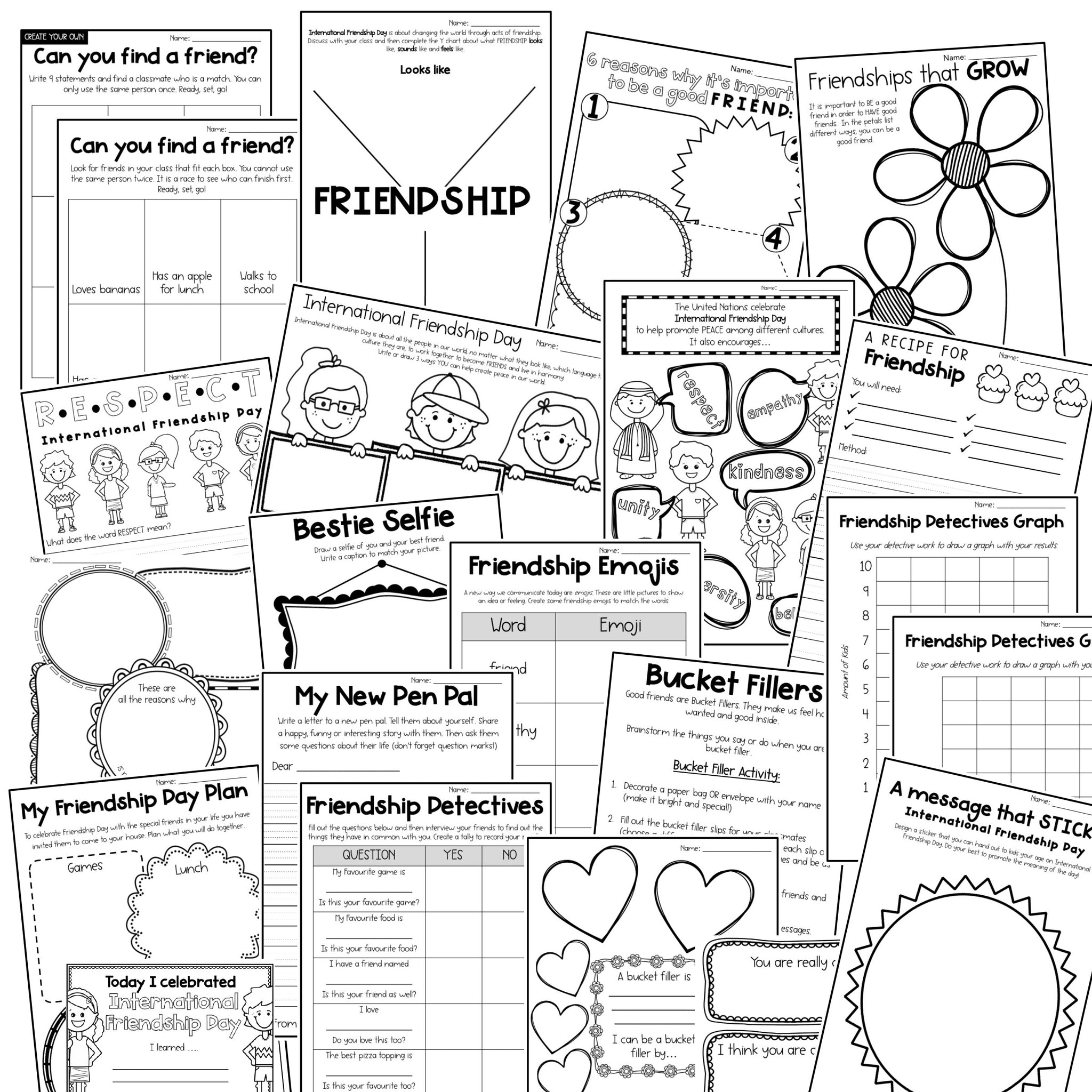 Friendship Activities - International Friendship Day (Grades 1-2 ...