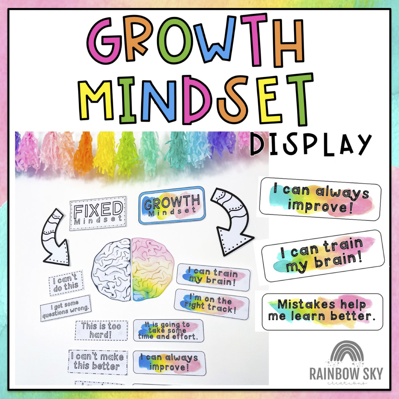 Growth Mindset Bulletin Board Display | Growth Mindset Posters [Splash ...