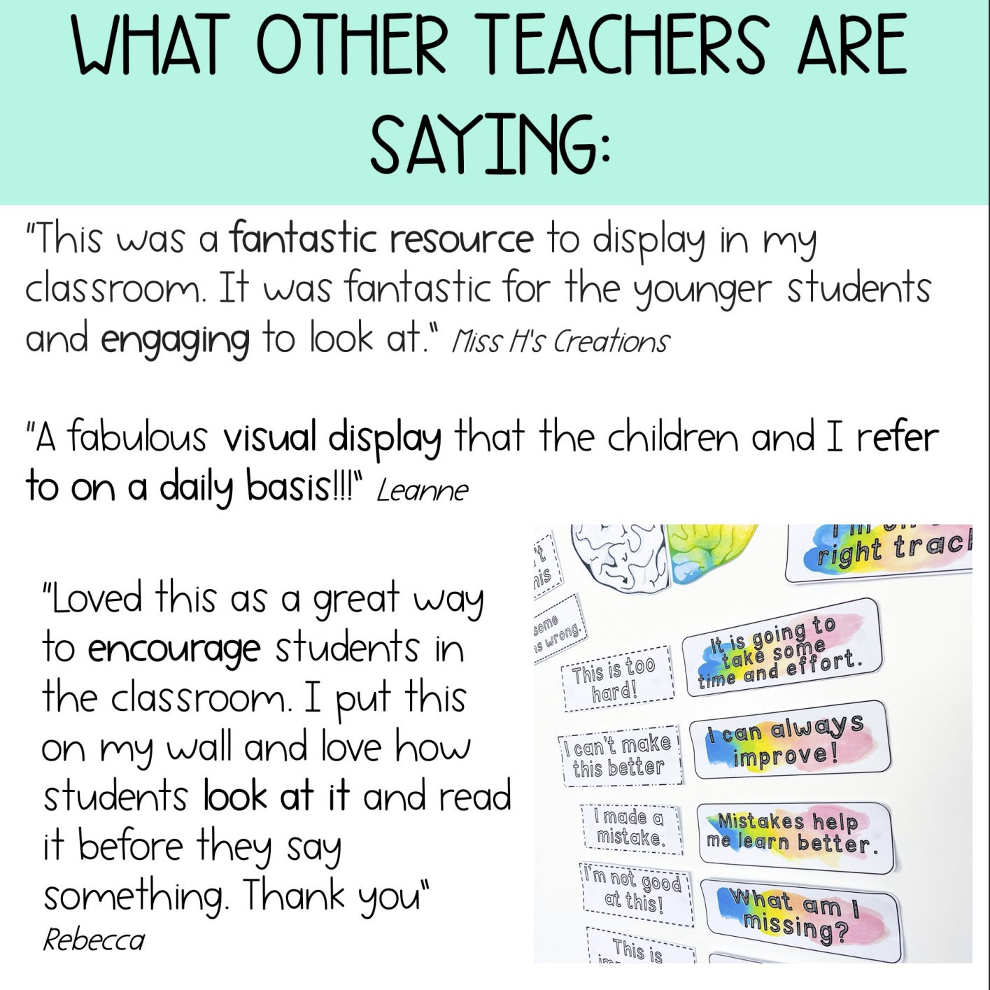 Growth Mindset Bulletin Board Display (Splash Rainbow Theme) – Rainbow ...
