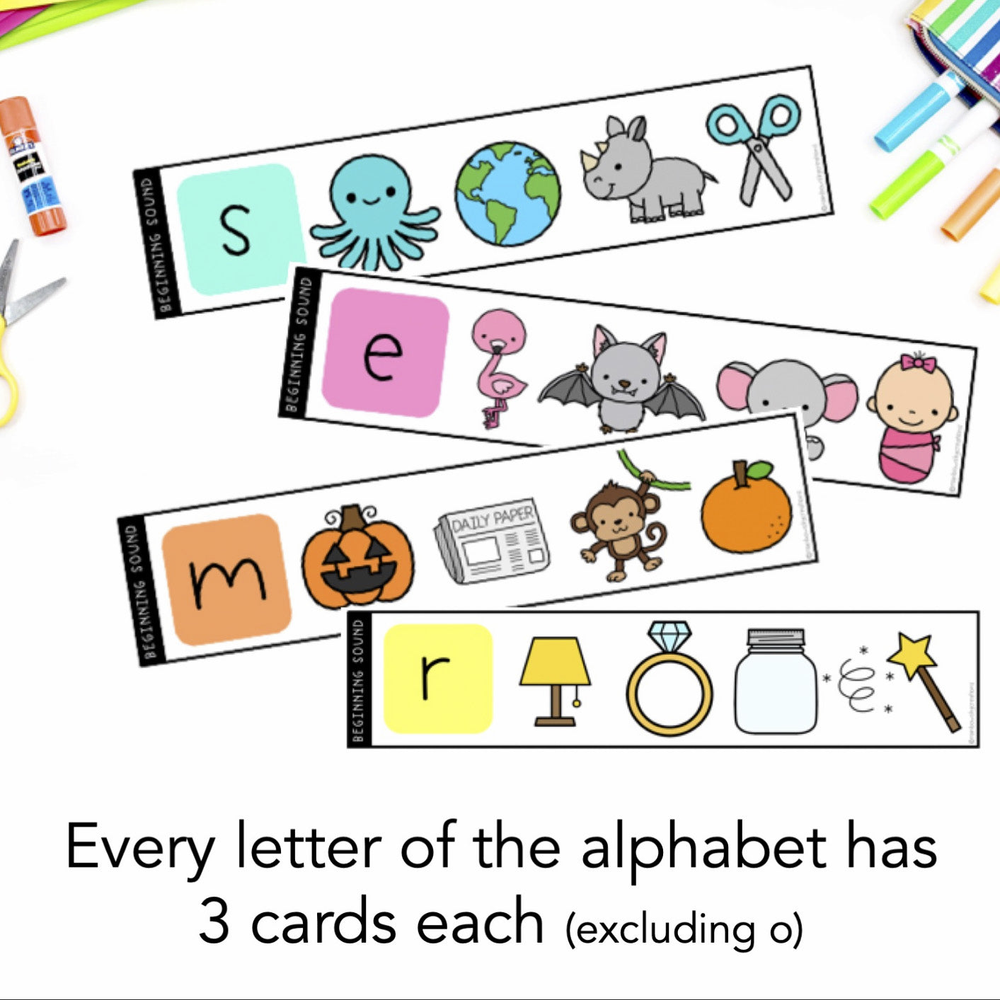 Initial Sound Activity - Beginning Sound Phonics Game – Rainbow Sky ...