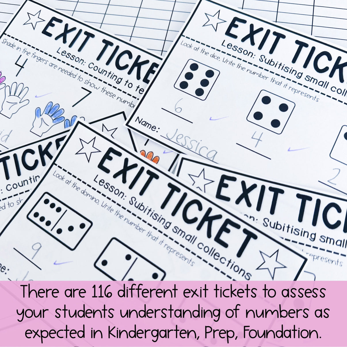 Number Exit Tickets | Math Exit Slips | Assessment | Kindergarten, Fou ...