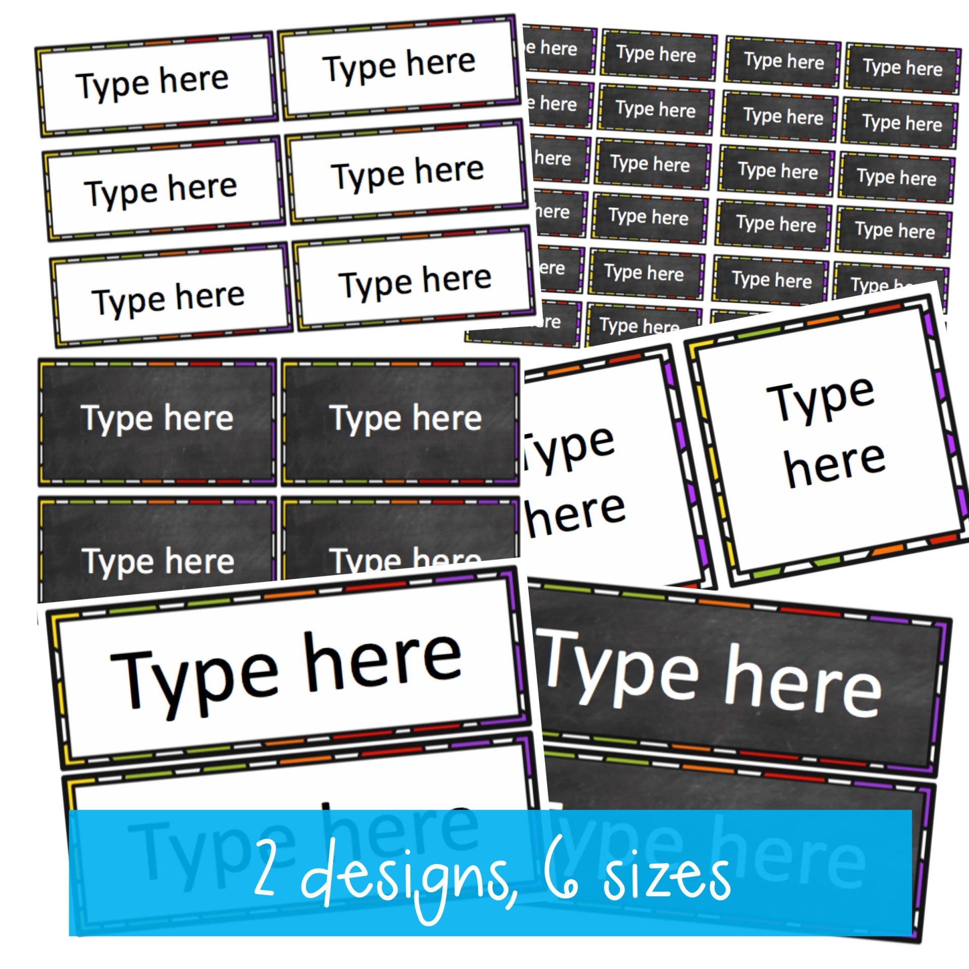 Editable Classroom Labels & Name Tags – Rainbow Sky Creations AU