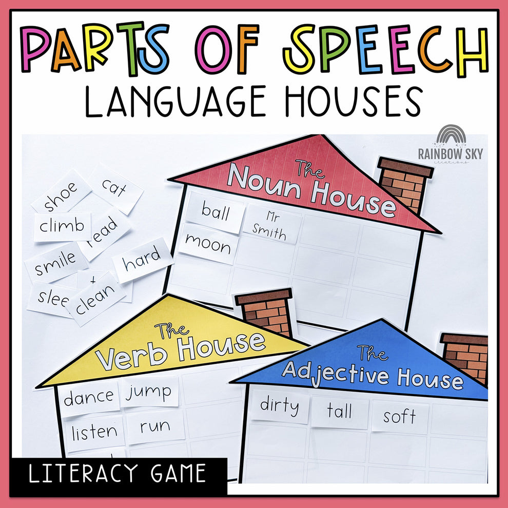 Parts Of Speech Game | Language Activity – Rainbow Sky Creations AU