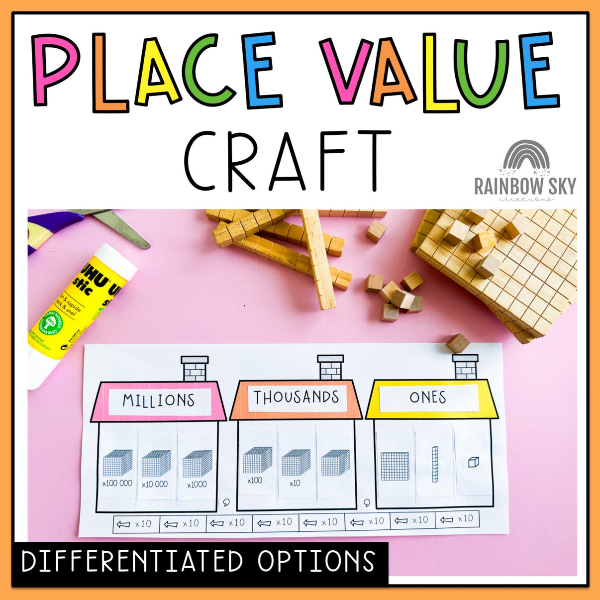 Place Value Chart Activity - Make A Place Value Chart – Rainbow Sky ...
