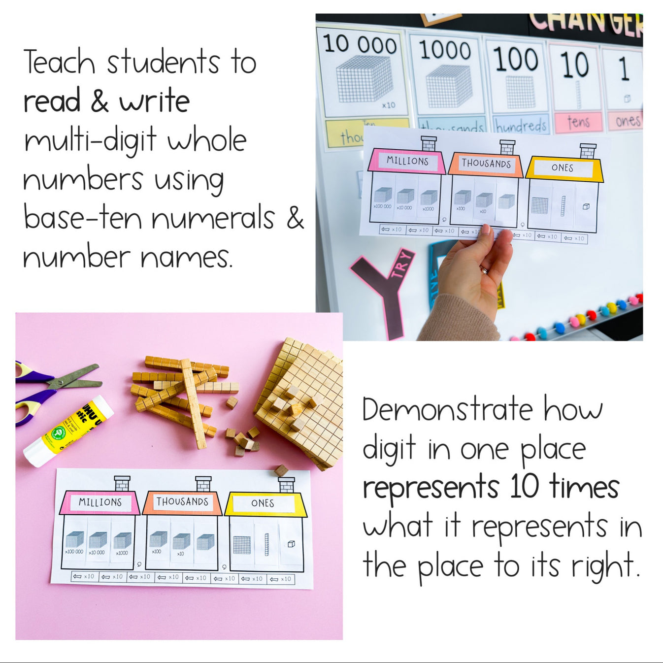 Place Value Chart Activity - Make A Place Value Chart – Rainbow Sky ...