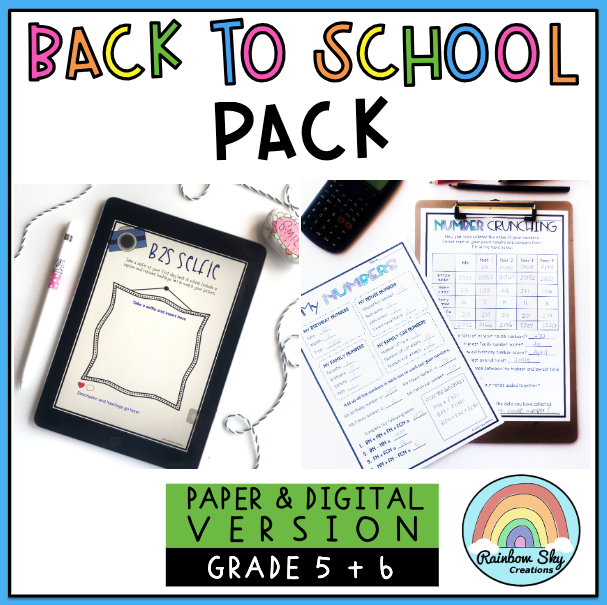 Back To School Activities BUNDLE | Grades 5-6 [Digital & Printable ...