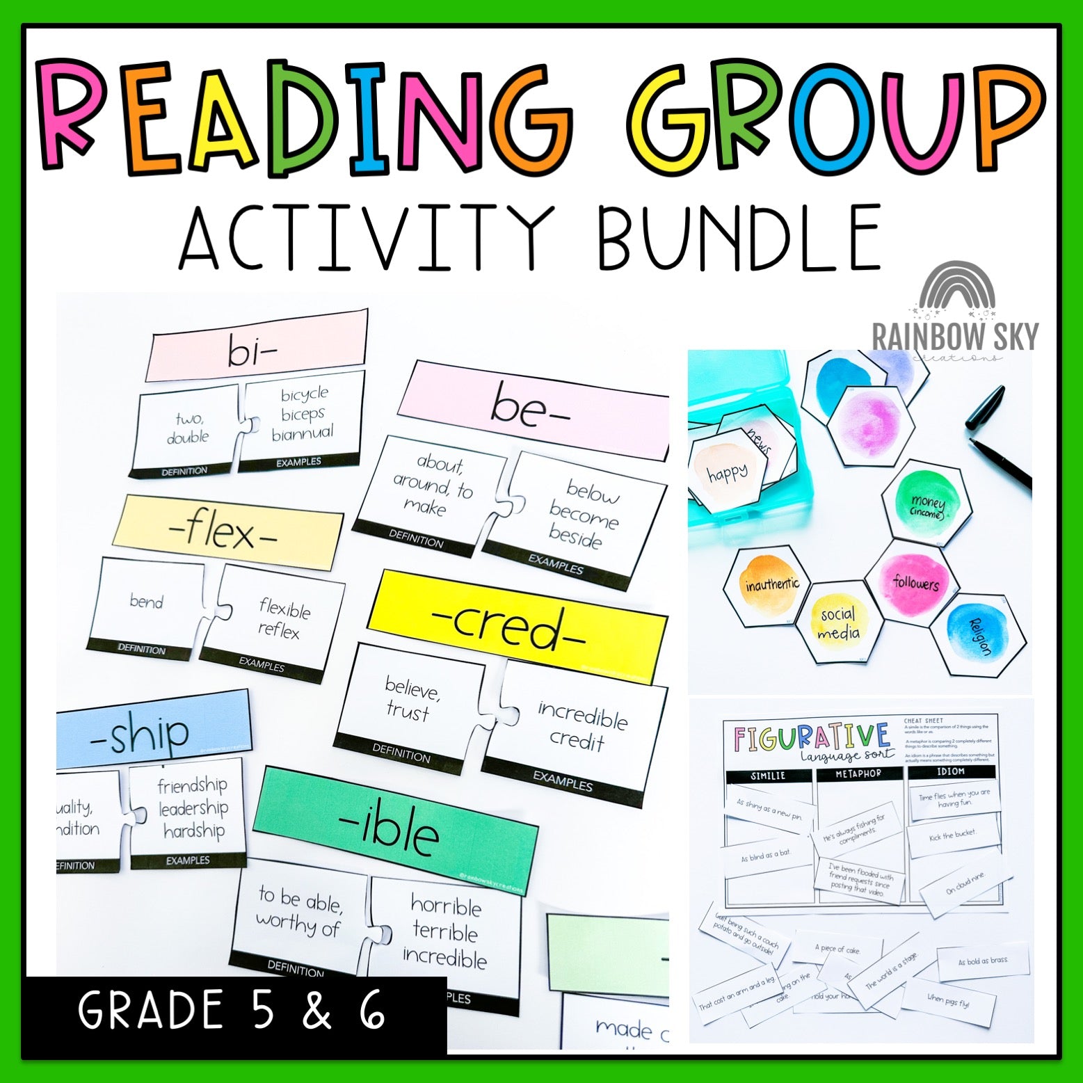 Reading Group Activities BUNDLE - Grades 5-6 – Rainbow Sky Creations AU