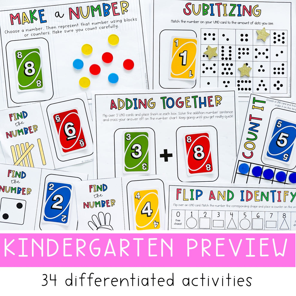 UNO Card Games ULTIMATE MEGA BUNDLE -Kindergarten - Grade 6 (Versions ...