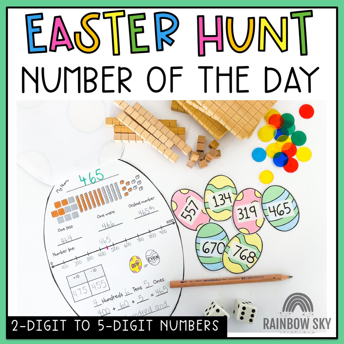 Easter Number of the Day | Easter Math Lesson – Rainbow Sky Creations AU