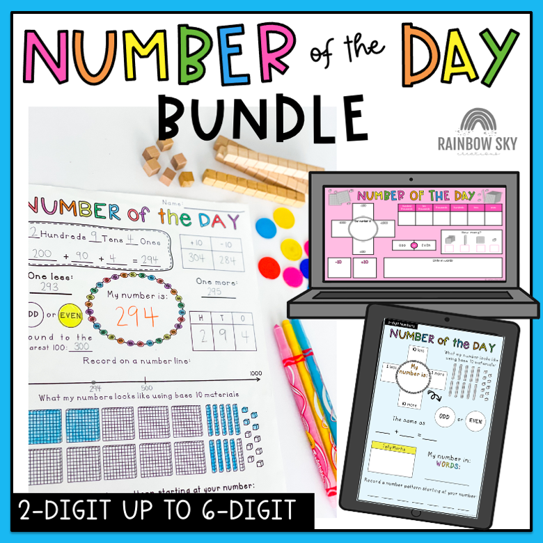 Number Of The Day BUNDLE - Warmup Templates (Digital & Printable ...