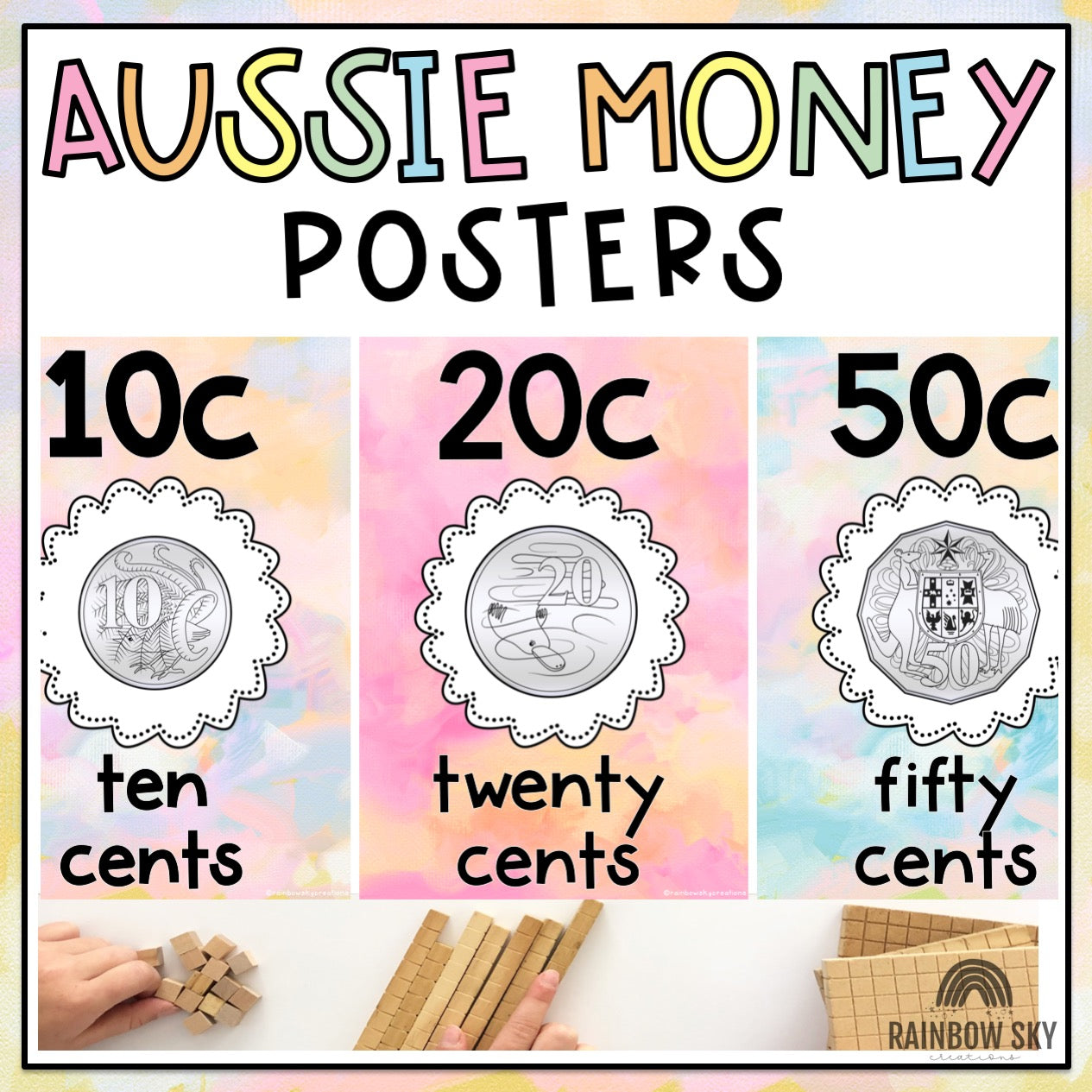 Australian Money Posters [Pastel Theme] – Rainbow Sky Creations AU