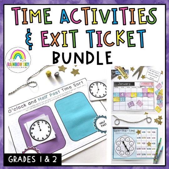 Telling The Time BUNDLE | Grades 1-2 – Rainbow Sky Creations AU