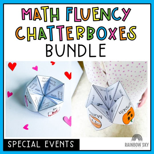 Math Fluency Chatterboxes BUNDLE | Addition & Subtraction | Holiday Ma ...