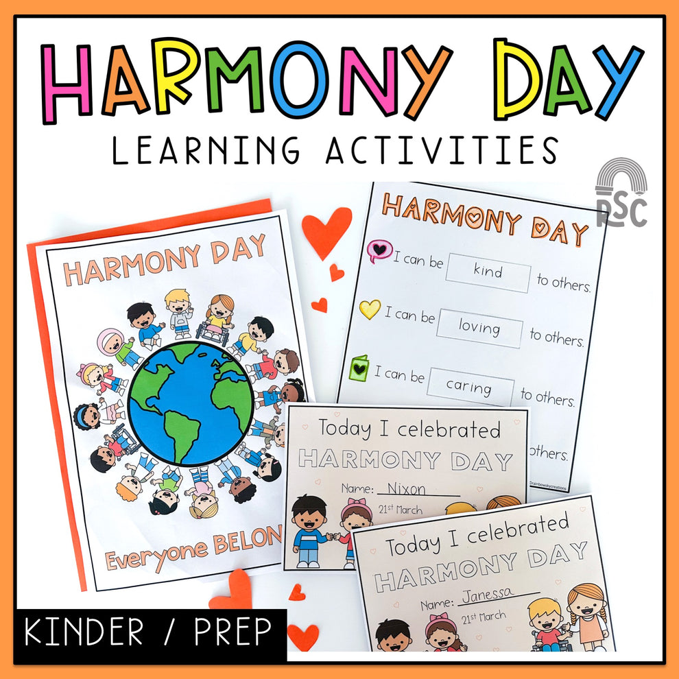 Harmony Day Pack ( Kindergarten) – Rainbow Sky Creations AU