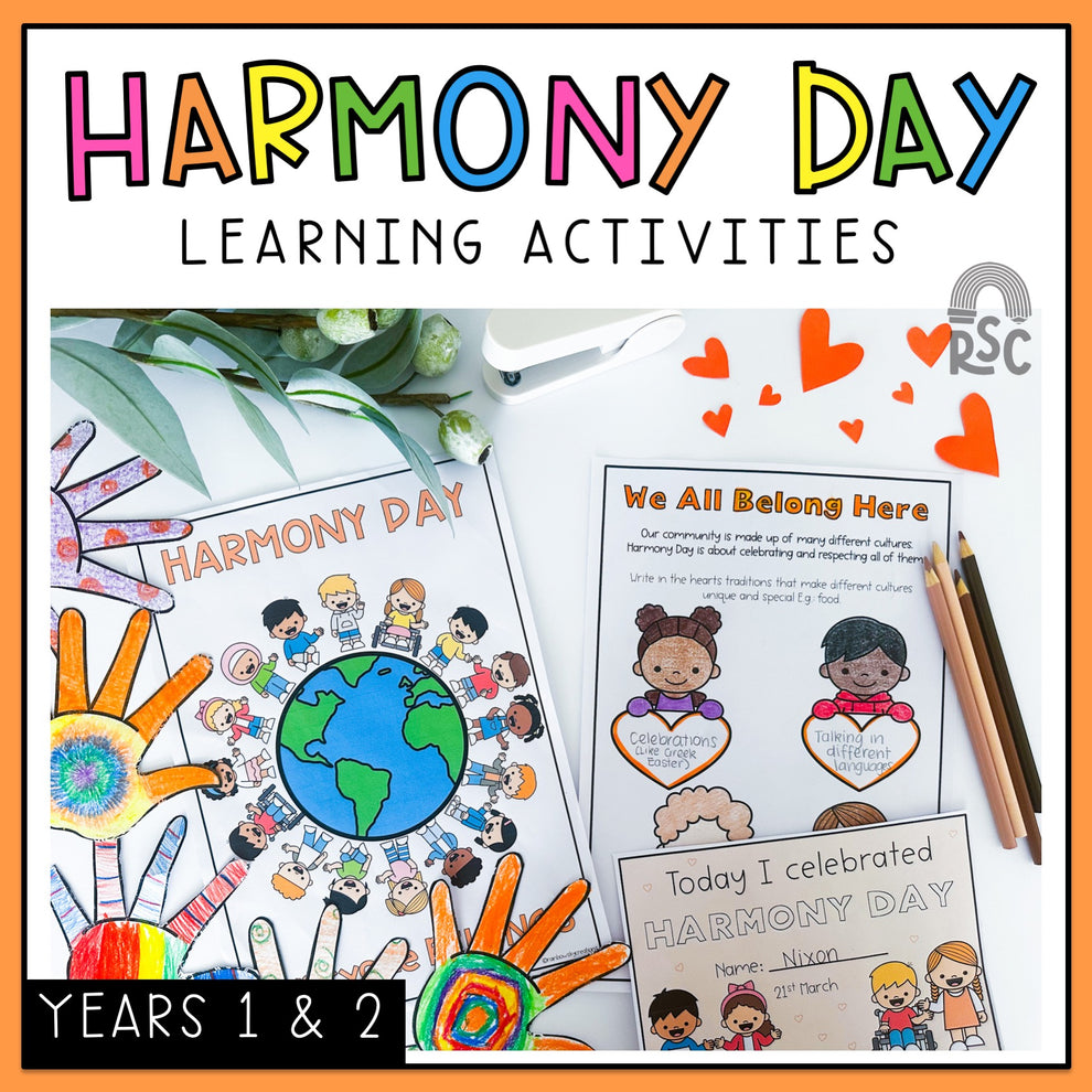 Harmony Day Pack (Grades 1-2) – Rainbow Sky Creations AU