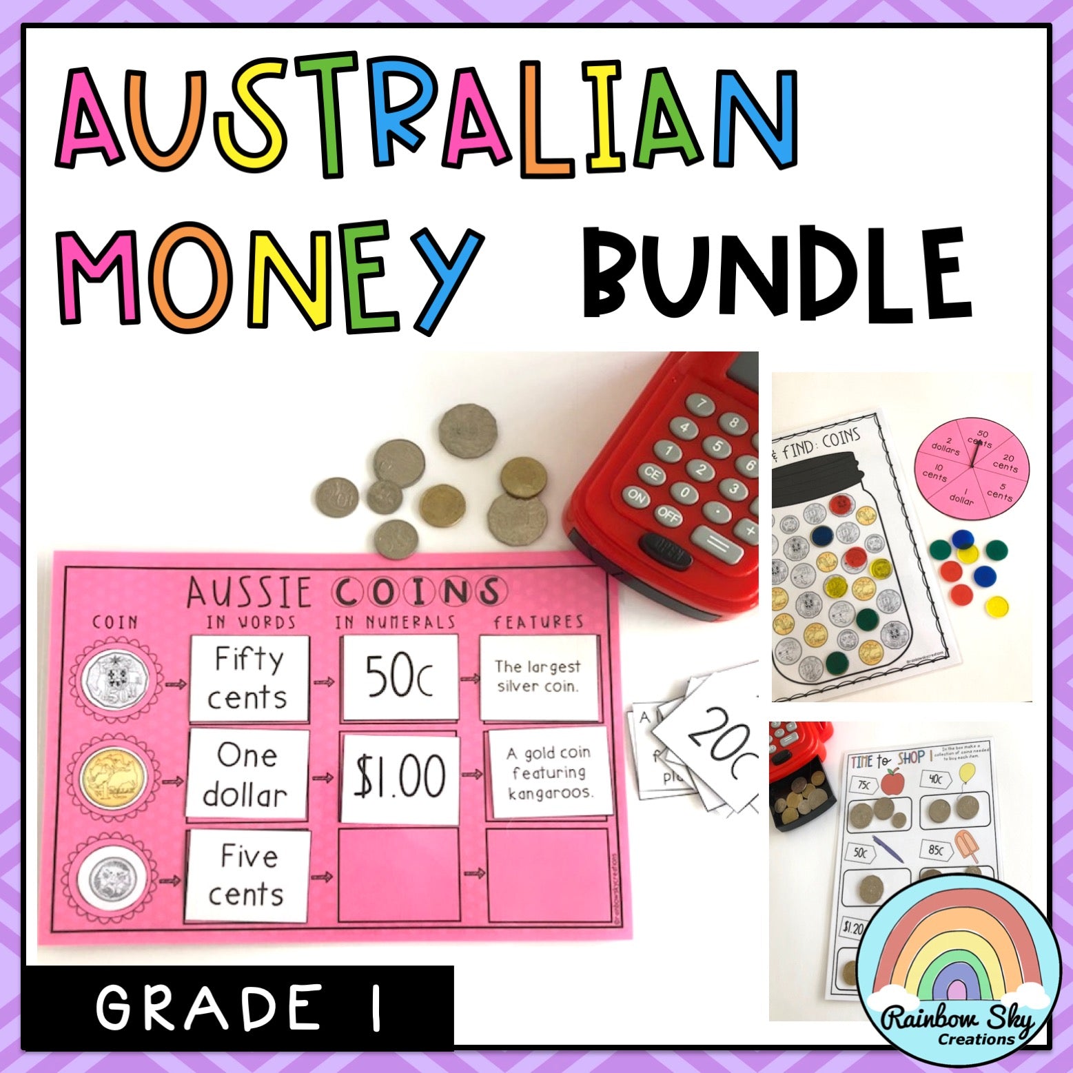Australian Money BUNDLE | Aussie Money Activities | Year 1 – Rainbow ...