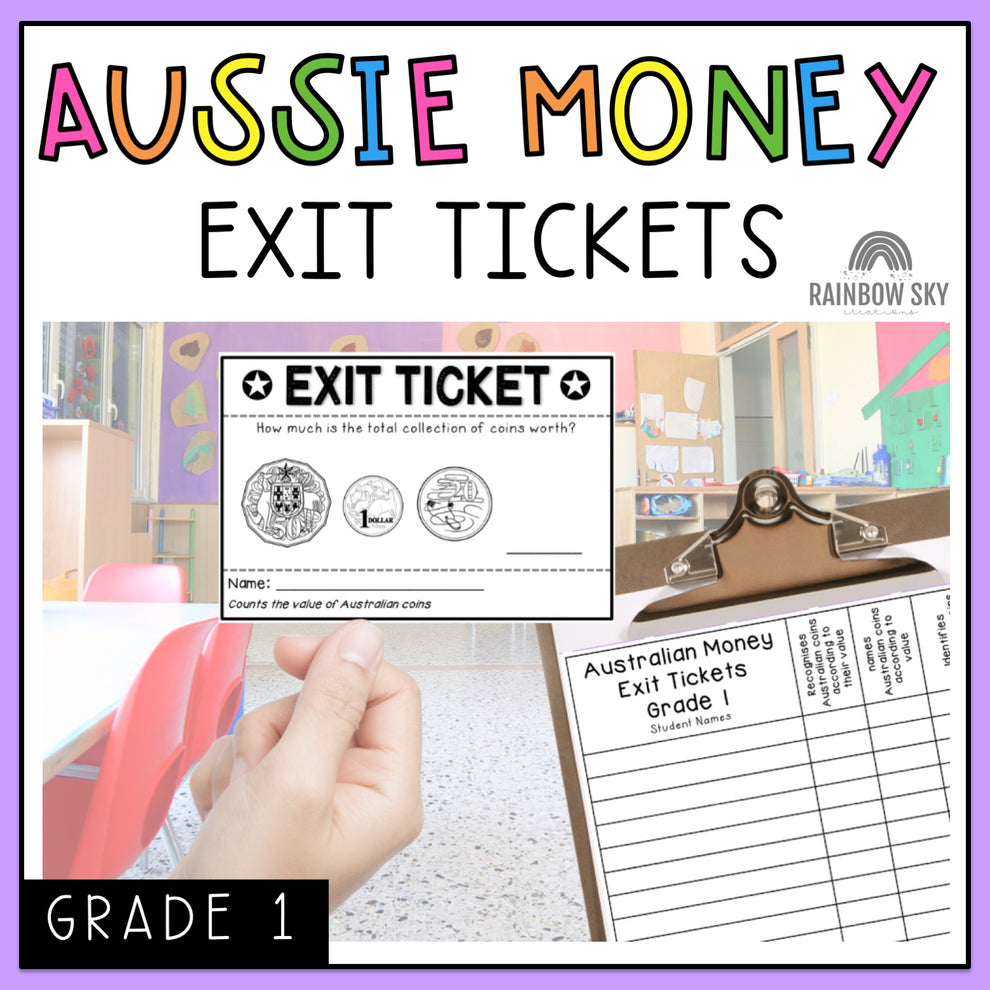 Australian Money Exit Tickets | Exit Slips | Maths Assessment | Year 1 ...