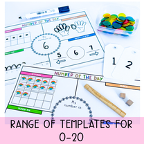 Number Of The Day Templates 0-20 (Kindergarten) – Rainbow Sky Creations AU