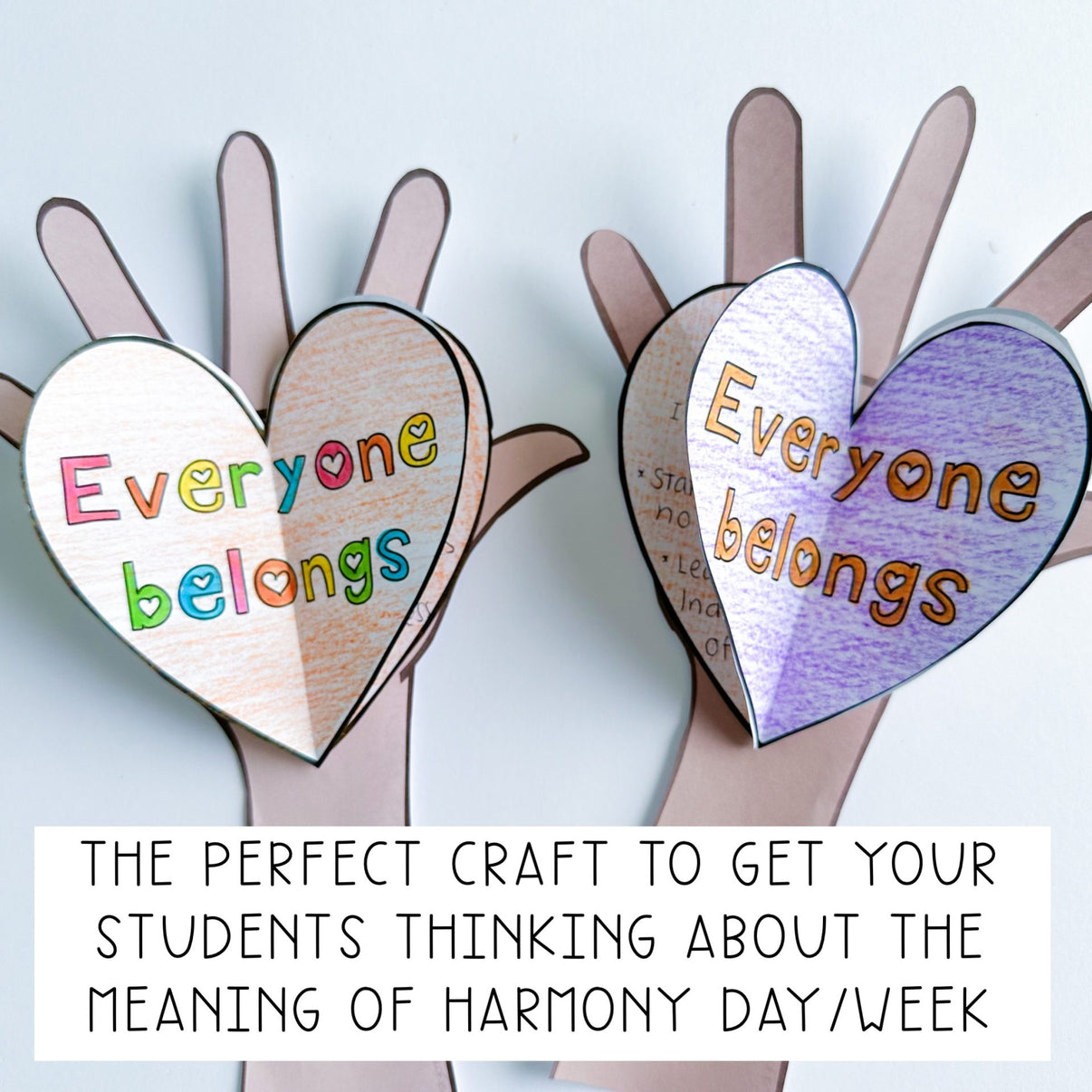 Harmony Week Hands Reflection Craft & Display – Rainbow Sky Creations AU