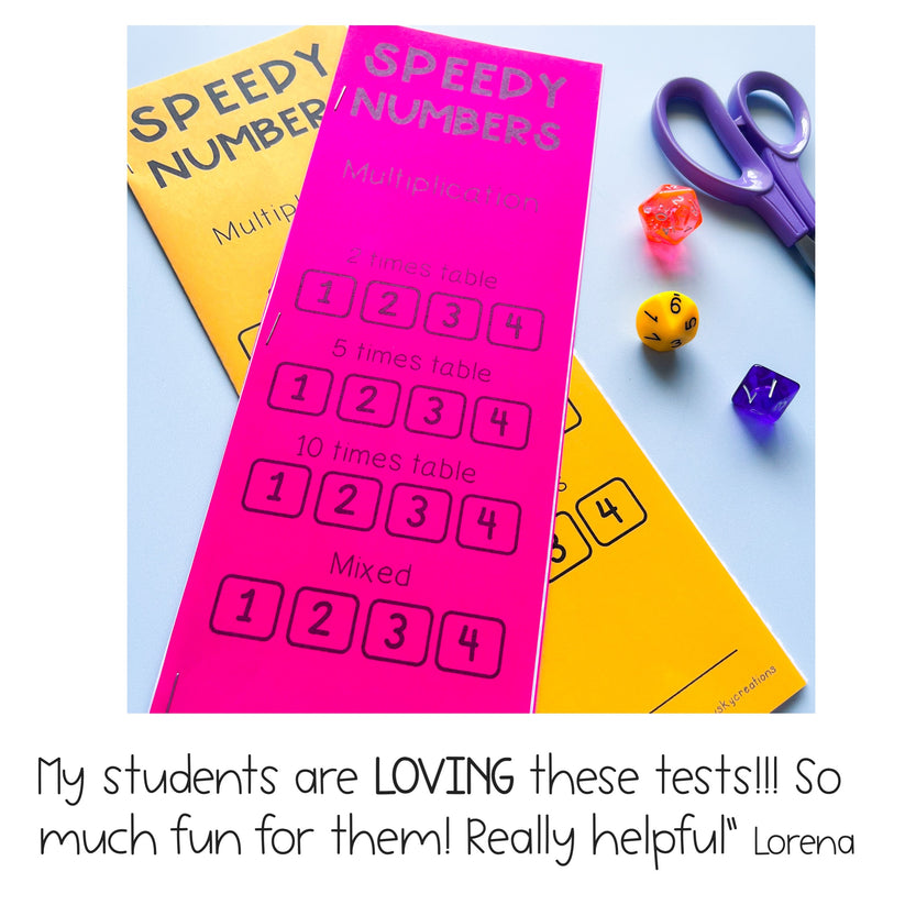 Speedy Numbers Booklets BUNDLE - Multiplication x2 - x12 – Rainbow Sky ...