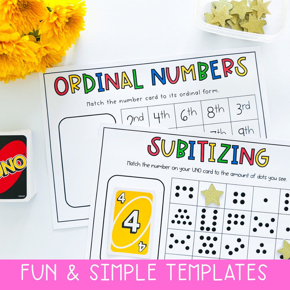 UNO Card Games - Kindergarten (VERSION 3) – Rainbow Sky Creations AU