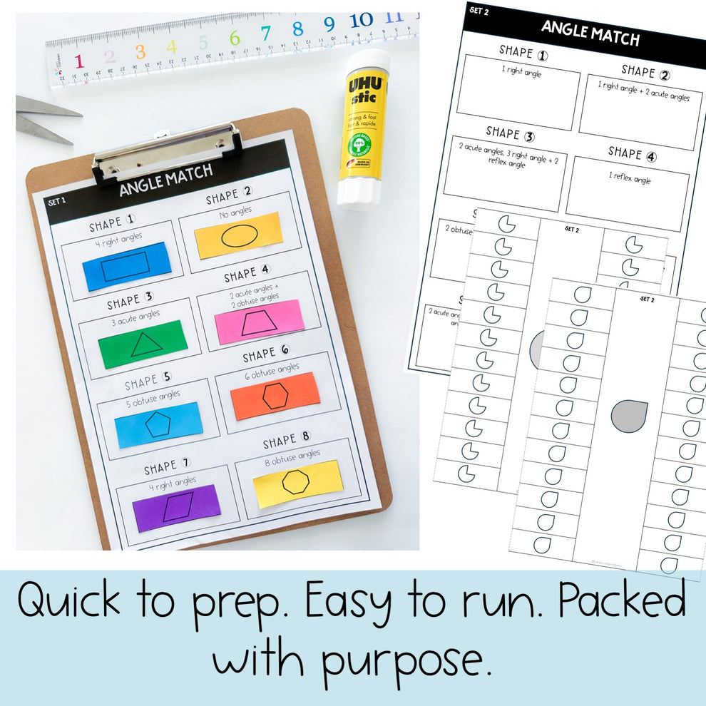 Identifying Angles Hunt - Around the Room Activity – Rainbow Sky ...