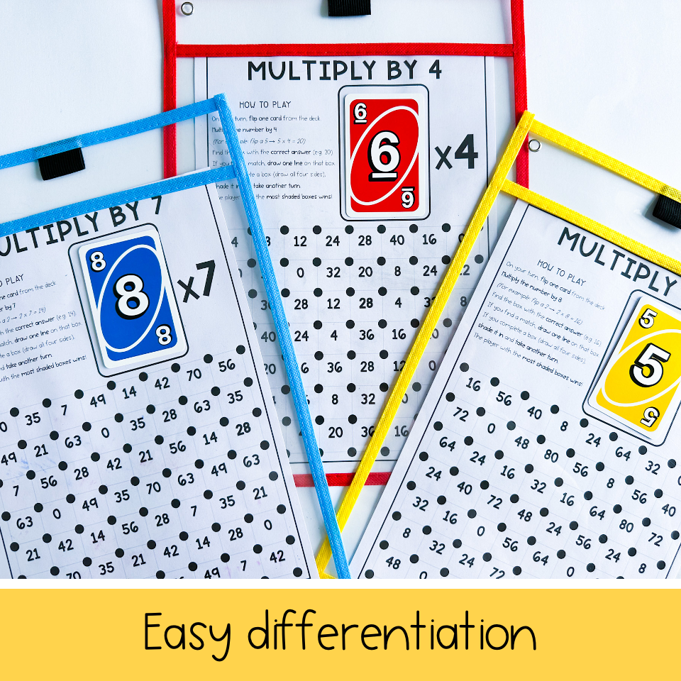 Multiplication Dots and Boxes Games – Rainbow Sky Creations AU