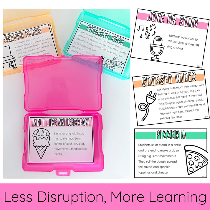 60 Brain Break cards / Brain Break ideas – Rainbow Sky Creations AU