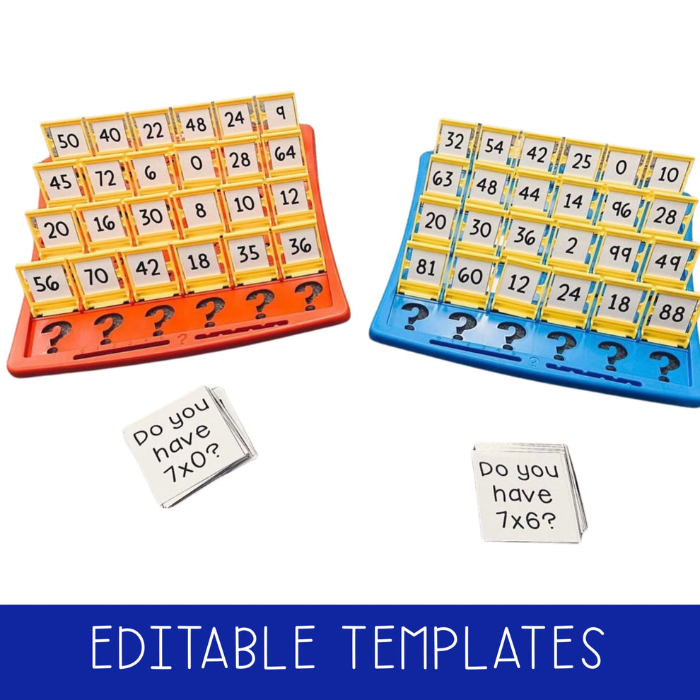 Multiplication Fluency Game -Times Table Fluency (Editable) – Rainbow ...