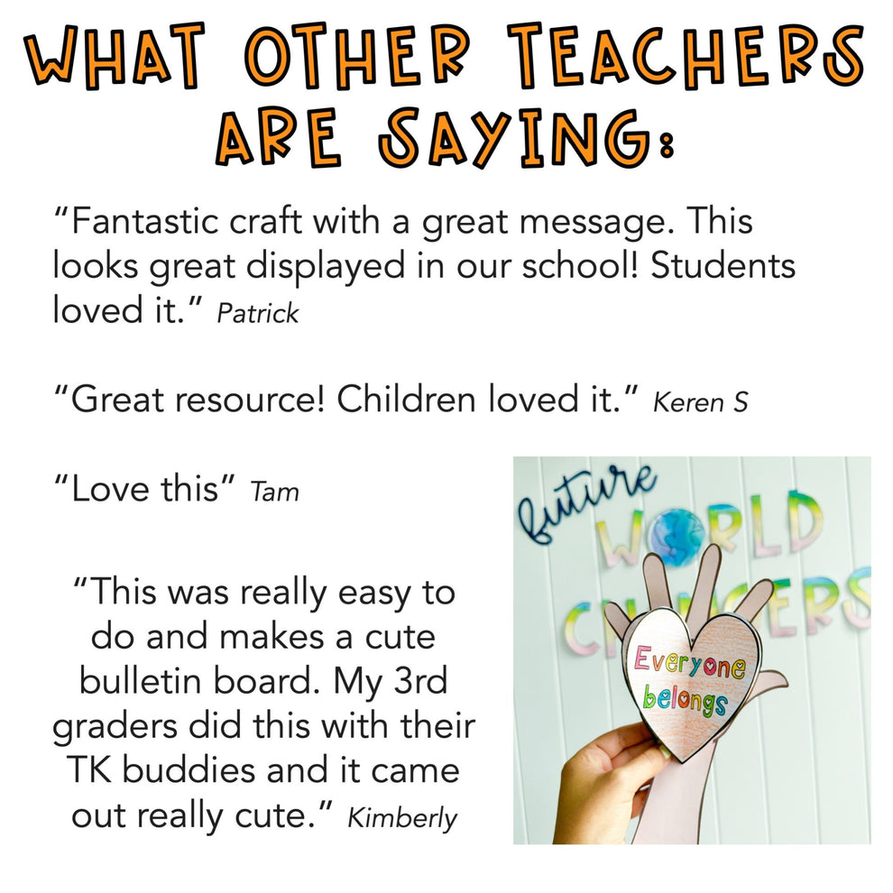 Harmony Hands Reflection Craft & Display | Harmony Week Craft – Rainbow ...