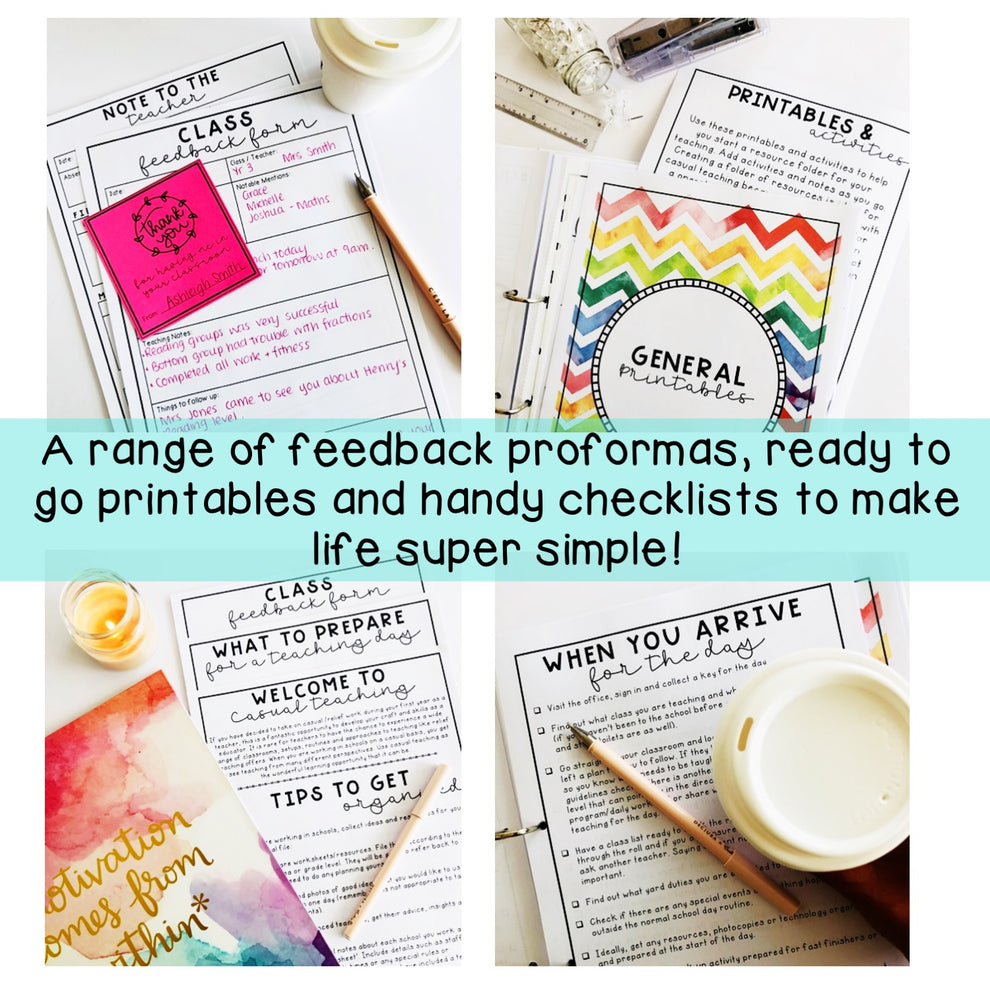 Relief Teacher Resource BUNDLE – Rainbow Sky Creations AU