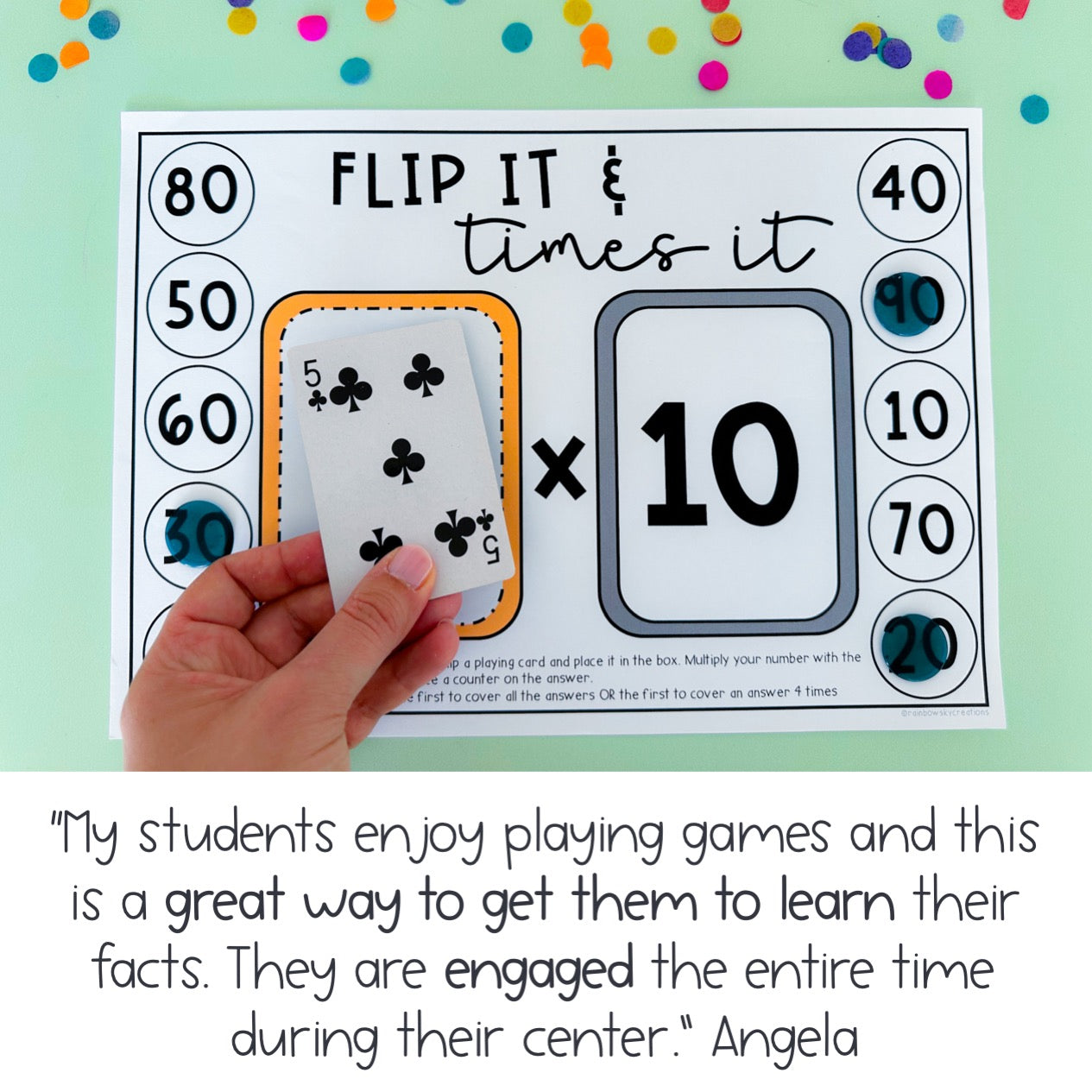 Multiplication Flip It Games - Times Tables x2 To x12 – Rainbow Sky ...