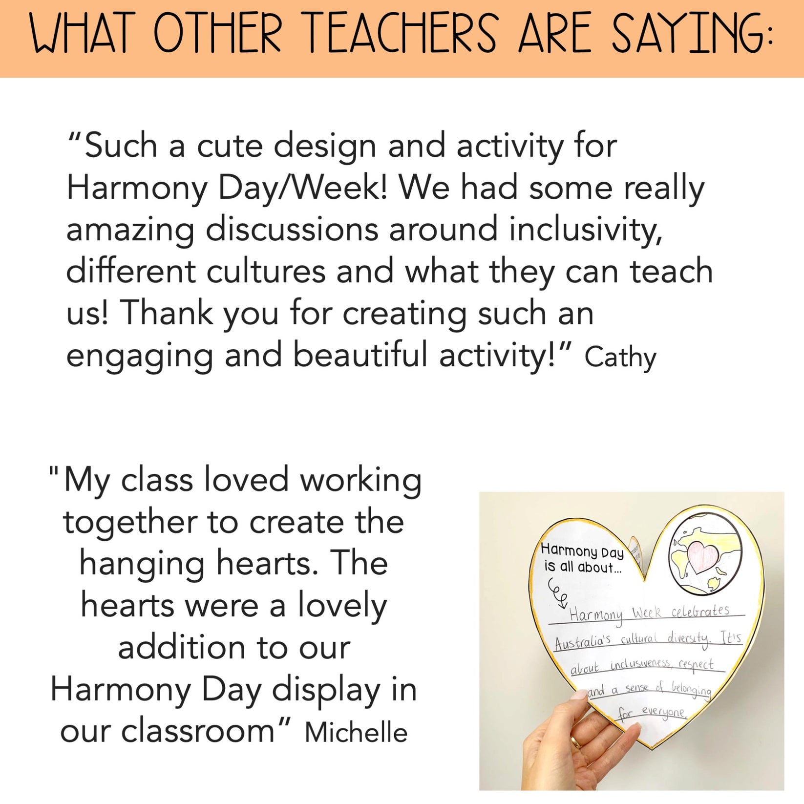 Harmony Day Hearts Display - Harmony Week Craft – Rainbow Sky Creations AU