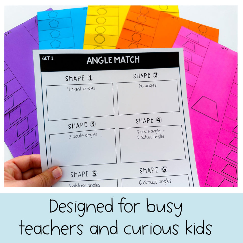 Identifying Angles Hunt - Around the Room Activity – Rainbow Sky ...