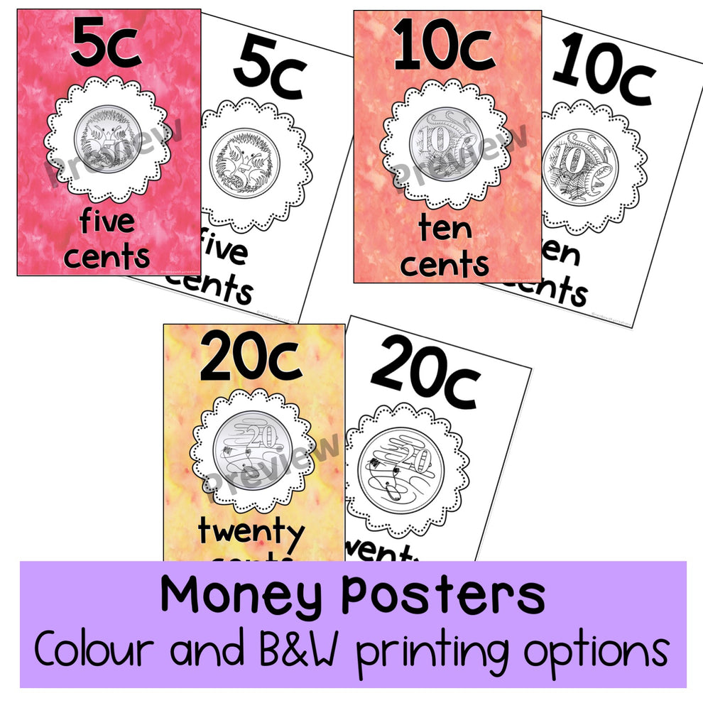 Australian Money BUNDLE - Aussie Money Activities (Grade 1) – Rainbow ...