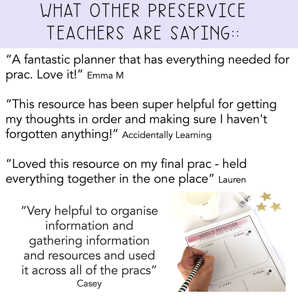 Practicum Planner | Pre-Service Teachers | AITSL Aligned Australia ...