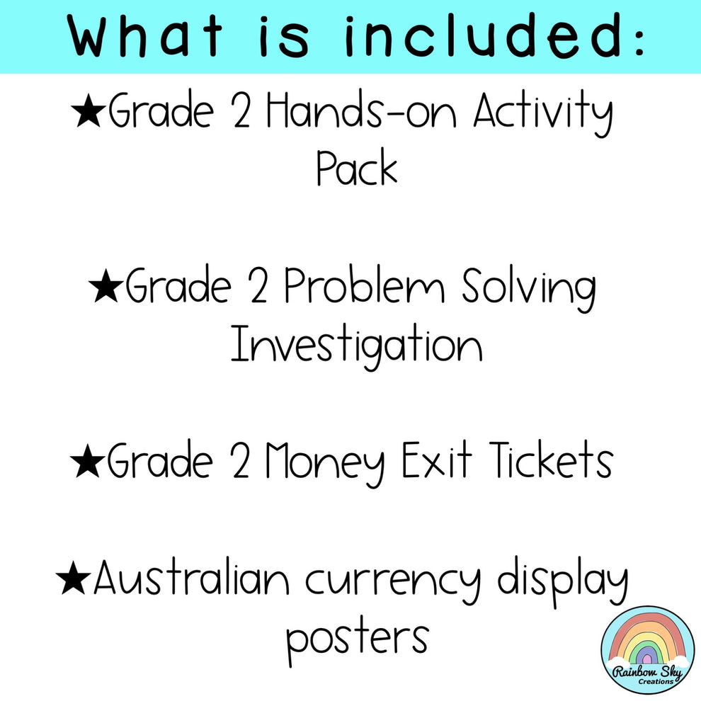 Australian Money BUNDLE | Aussie Money Activities | Year 2 – Rainbow ...