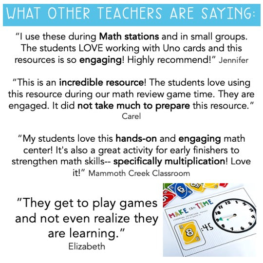 UNO Card Games BUNDLE - Kindergarten - Grade 6 (VERSION 1) – Rainbow ...