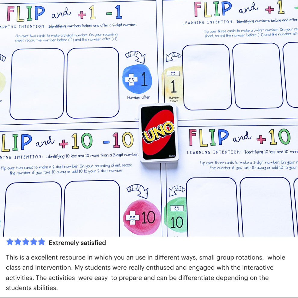 UNO Card Games - Grades 1-2 (VERSION 2) – Rainbow Sky Creations AU