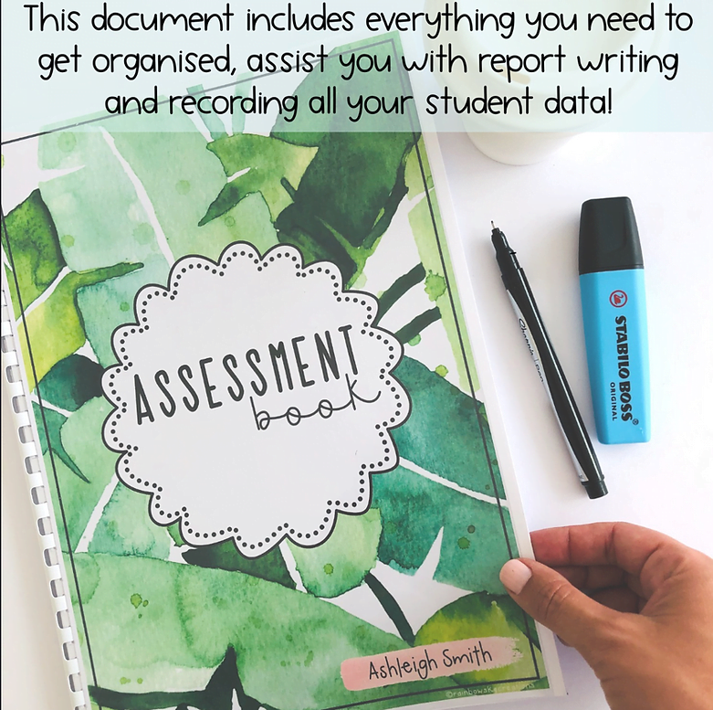 Teacher Assessment Book - Assessment Binder(Editable) – Rainbow Sky ...