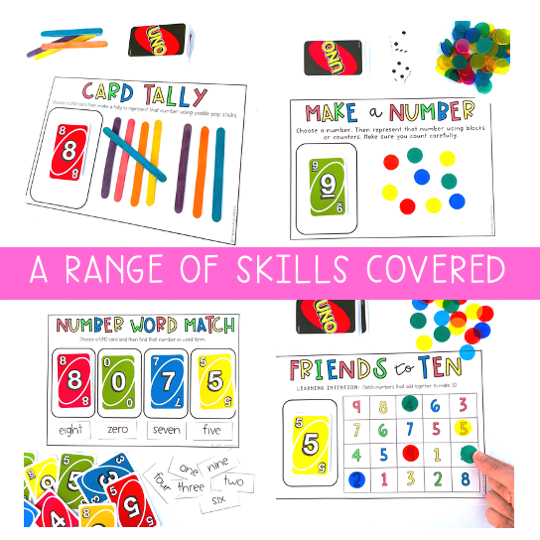 UNO Card Games - Kindergarten (VERSION 1) – Rainbow Sky Creations AU